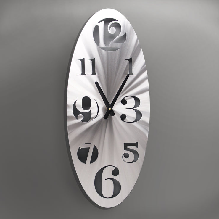Vertical Ellipse Clock – Sondra Gerber - Metal Petal Art